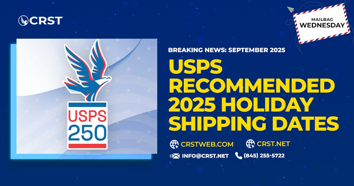 USPS Shipping Code Required September 2025 - Cornerstone Services, Inc.